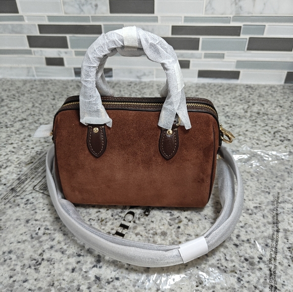 Coach | Bags | Coach Mini Rowan Crossbody Bag Vintage Suede | Poshmark